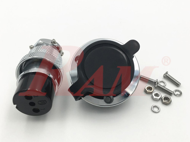 GX25-2 Pole Metal Male Female Panel Chassis Connector | RAM Electronics ...