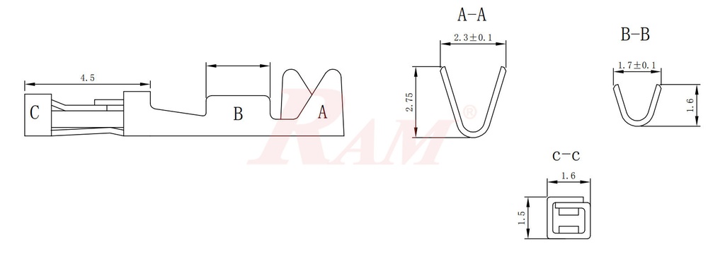 Wire Terminal Female 2.54mm (100 Pieces Pack) | RAM Electronics website