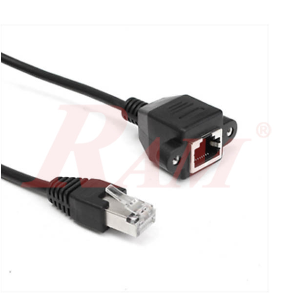 RJ45 Female to Male Adapter Network Panel Extension Cable 50cm | RAM ...