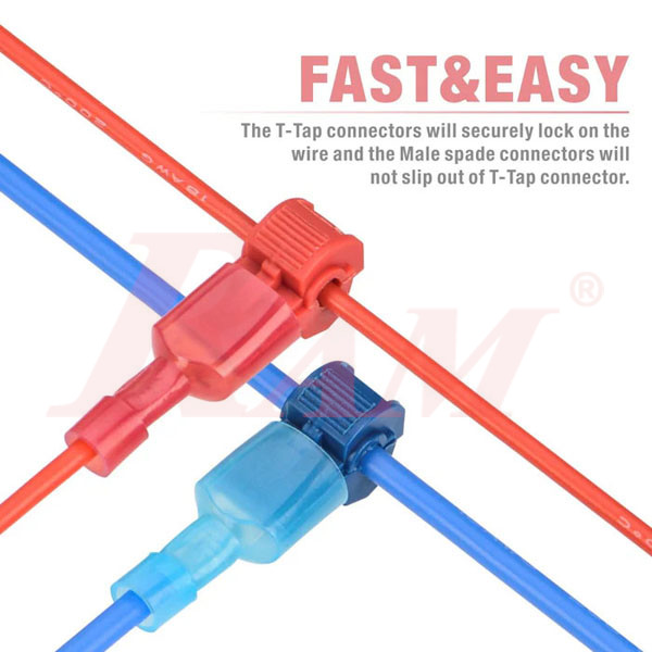 T-Tap Size T1 (0.5mm² - 1.5mm²) Wire Connector Bridge to Connect ...