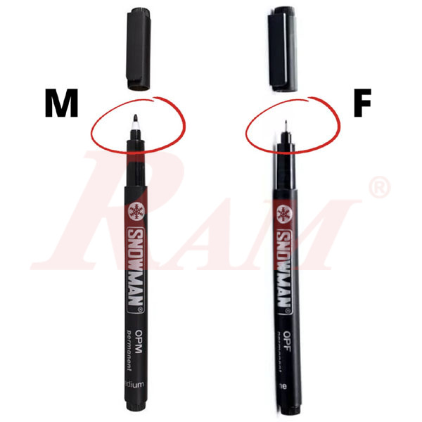 SNOWMAN® Marker Pen (F) OPF Fine Tip Waterproof - For PCB Drawing ...