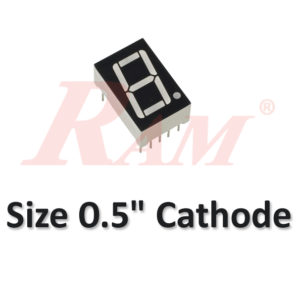7 Segment 0.5" Common Cathode | RAM Electronics website