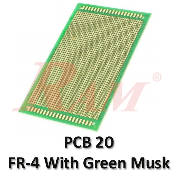 PCB 15x9 cm2 Dots Holes FR-4 With Green Musk (SKU#PCB20) | RAM ...