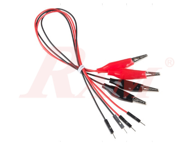 PH Crocodile 35cm Male to Crocodile Alligator Clip - 4 jumpers Set ...