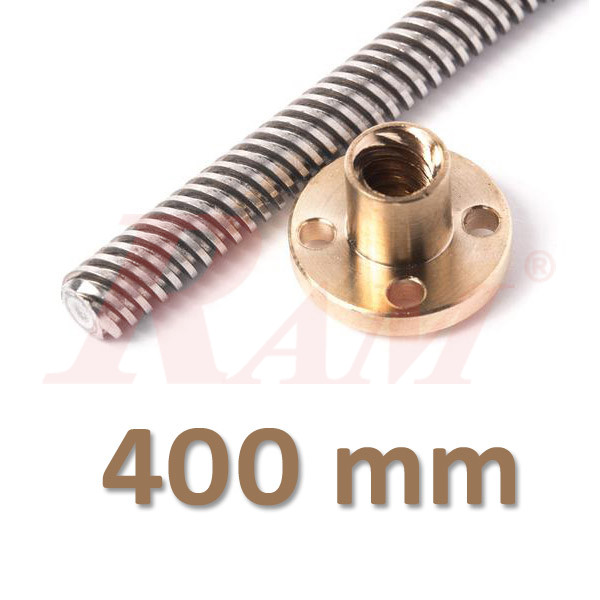 Lead Screw T8 Length 400mm Dimeter 8mm + 1 nut | RAM Electronics website