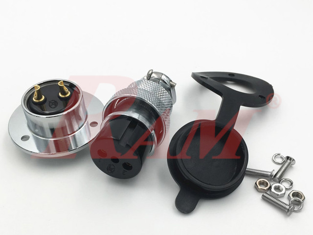 GX25-2 Pole Metal Male Female Panel Chassis Connector | RAM Electronics ...