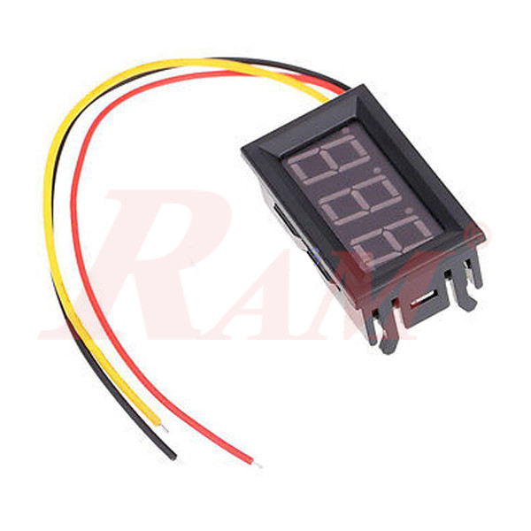Digital Panel Voltage Meter DC 0 ~ 99.9Vdc (SKU#99VB) | RAM Electronics ...