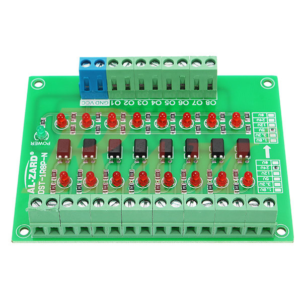 PLC Signal Level Converter 8 Channel 24V TO 5V Optocoupler Isolation ...