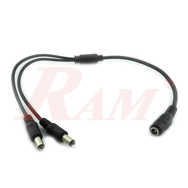 DC Female to 2 Male DC Power 2.1mm Splitter DC Wire Adapter Cable | RAM ...
