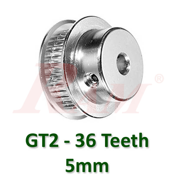 GT2 / 36 Teeth Bore 5mm Timing Aluminum Pulley | RAM Electronics website