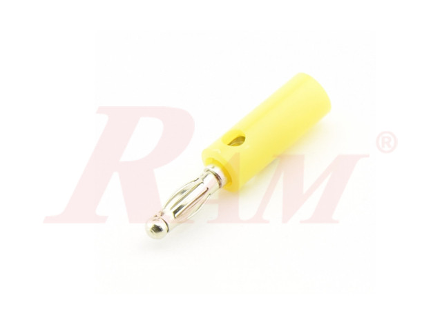 Banana Male Plug 4 mm - Yellow Color (AD38) | RAM Electronics website