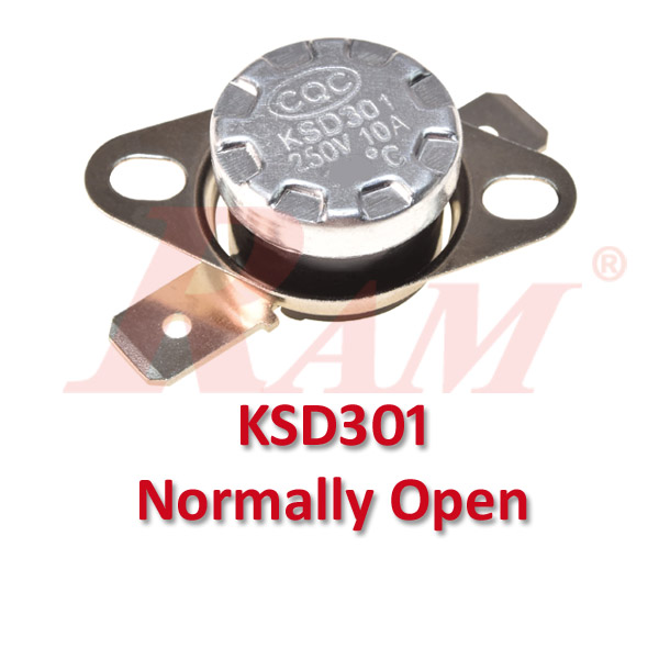 KSD301 Normally Open (NO) Thermal Switch | RAM Electronics website