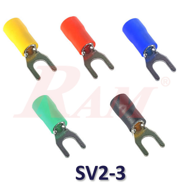 SV2-3 Insulated Fork Electrical Crimp Terminal Connector | RAM ...