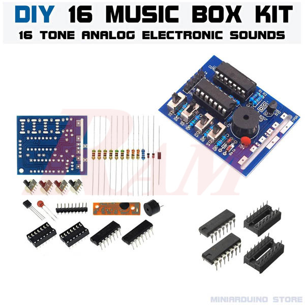 DIY Blue Sixteen Music Box Electronic Kit | RAM Electronics website